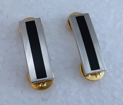 PAIR US ARMY CHIEF WARRANT OFFICER 5 (CW5) BRITE PIN ON RANK BADGE ...