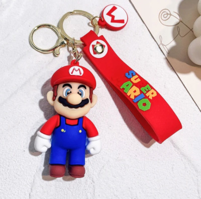 Super Mario 3D Rubber Keychain Keyring for Backpack Keyring for Car ...