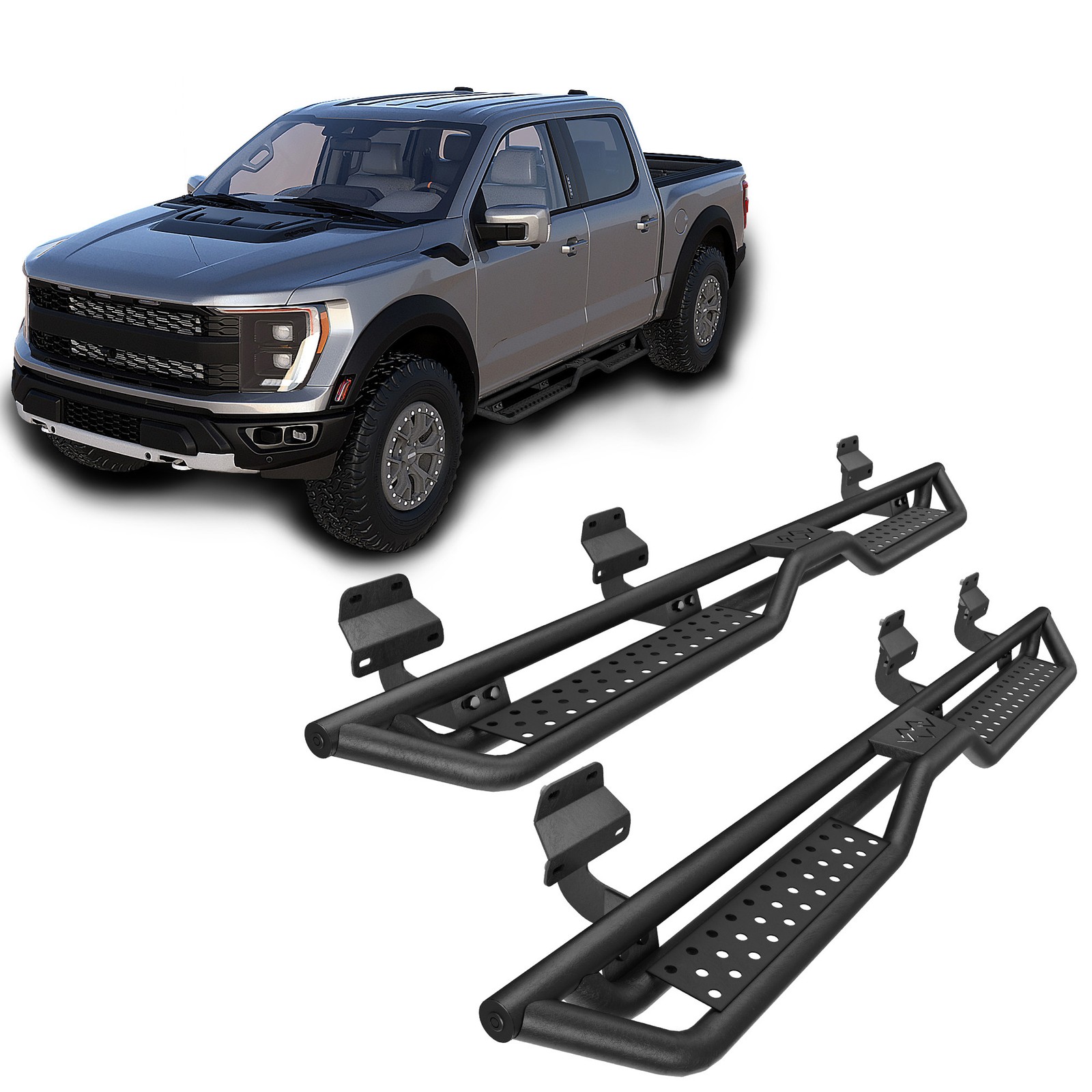 6" Running Boards Side Steps For 2015-2026 Ford F-150 Super Crew Cab ...
