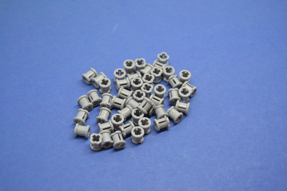 LEGO 50 x Technik Stopper neuhell grau grey technic bush cross axle ...