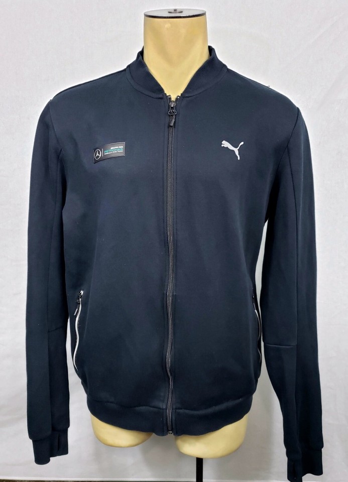 Mens PUMA Mercedes AMG Petronas F1 Racing Team blue zip-up sweatshirt ...