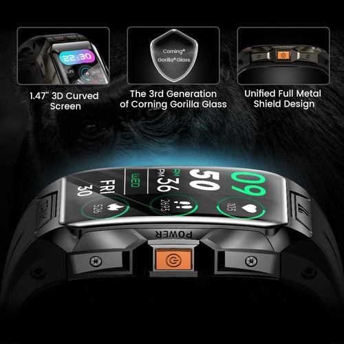 KOSPET TANK X1 Smart Watch For Men/Women 10ATM Waterproof Fitness ...