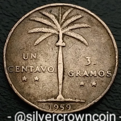 Dominican Republic 1 Un Centavo 1959 3 gramos. KM#17. One Cent coin ...