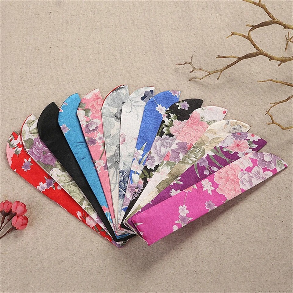 2pcs Retro Folding Hand Fan Bag Elegant Brocade Fan Bag Folding Fan ...