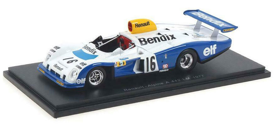 Spark S1556 Renault Alpine A442 Turbo V6 #16 Le Mans 1977 - 1/43 Scale ...