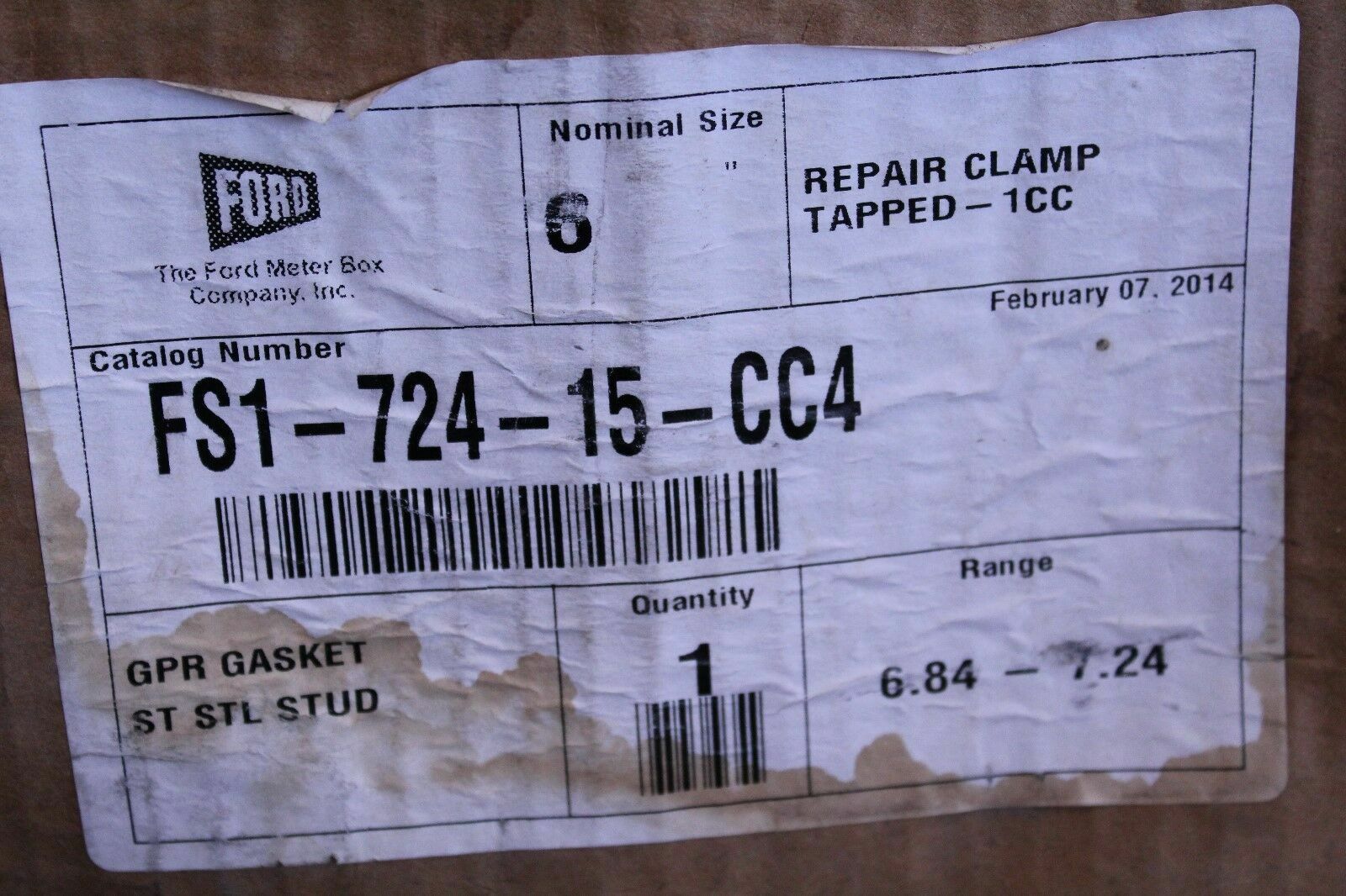 Ford 6"x15" Repair Clamp Tapped FS1-724-15-CC4 for sale online | eBay