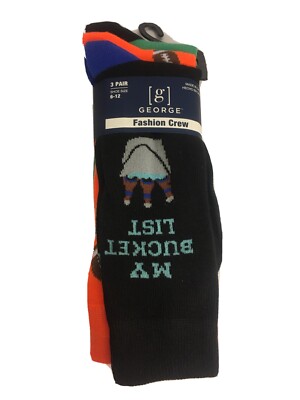 George Fashion Crew BEER Themed Men’s Socks 3 Pair Size 6-12 | eBay
