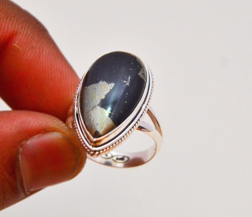 Apache Gold Gemstone 925 Sterling Silver Pear Shape Handmade Ring | eBay Australia