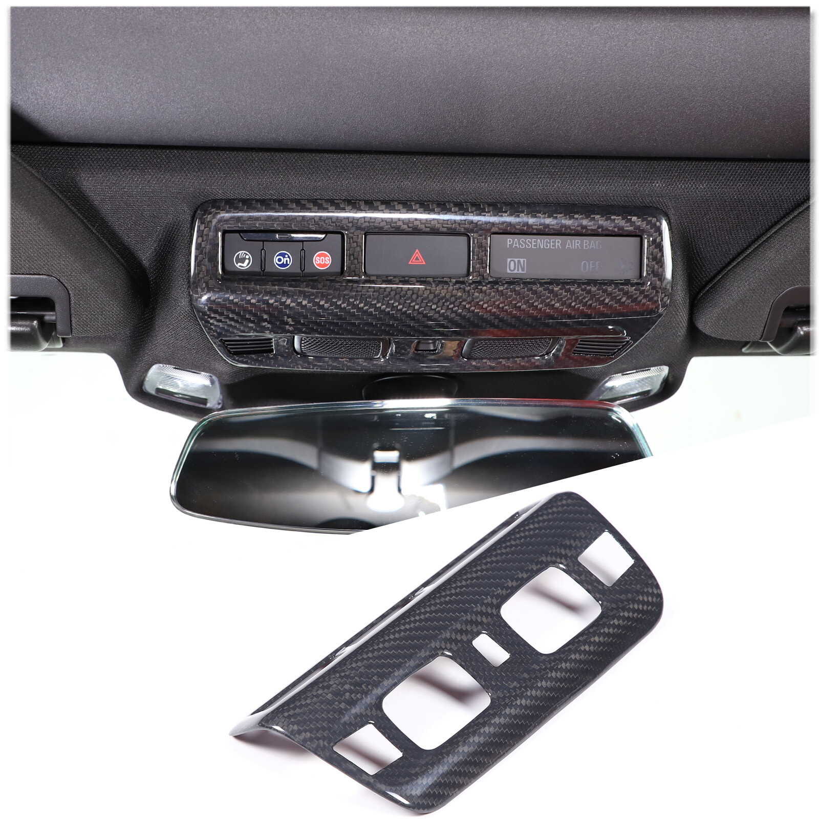 Real Carbon Fiber Reading Light Trim Panel For Corvette C8 2020-2023 | eBay
