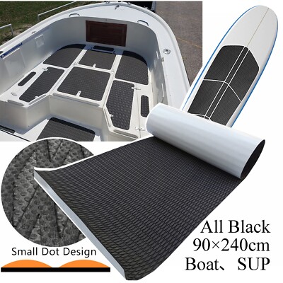 Black EVA Foam Boat Flooring Mat 35x94" Antislip SUP Surfboard Adhesive ...