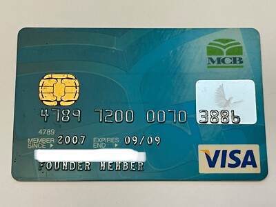 MCB Bank Visa Credit Card Pakistan Expired in 2009 Chip | eBay