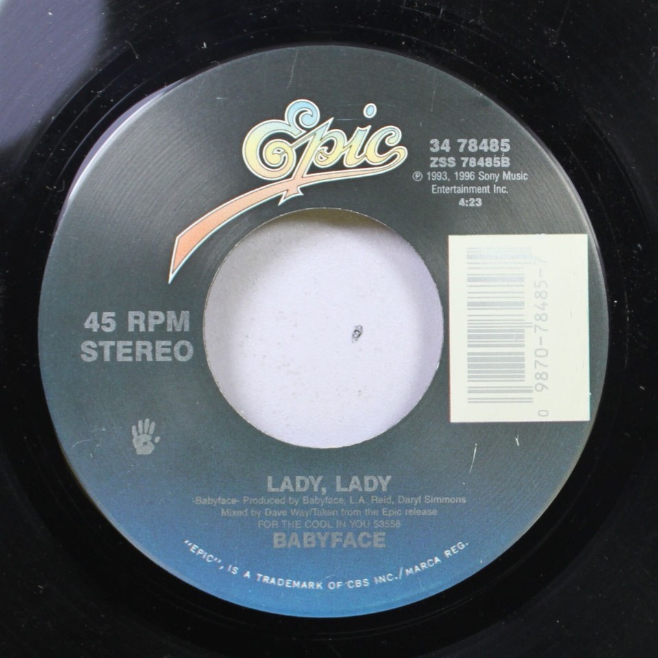 90'S 45 Babyface - Every Time I Close My Eyes (Radio Edit) / Lady, Lady ...