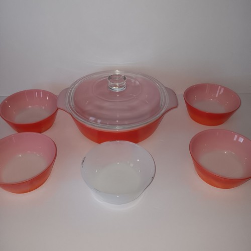 Vintage Fire King Set Of 6 , Casserole Dish And 5 Bowls | eBay