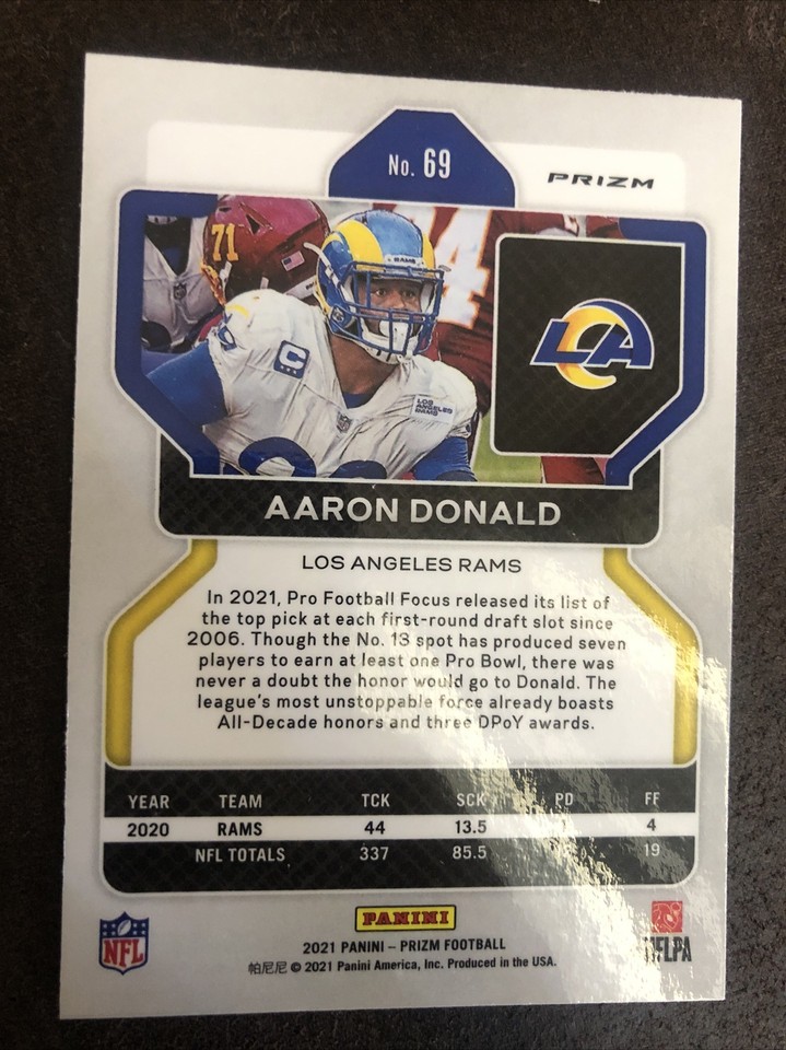 aaron donald prizm red white blue silver holo | eBay