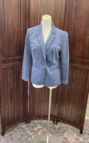 The Limited Blue Heathered Knit Blazer Jacket - Sz Small | eBay