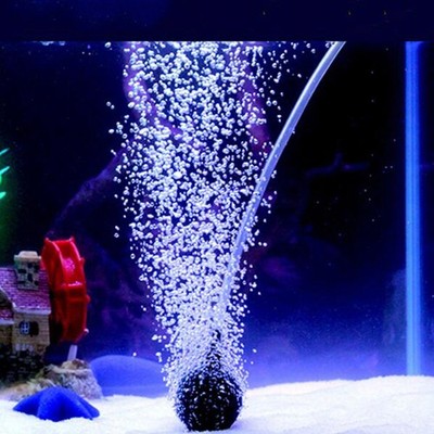 Aquarium`bubble air stone aerator fish tank pond pump hydroponics disk ...
