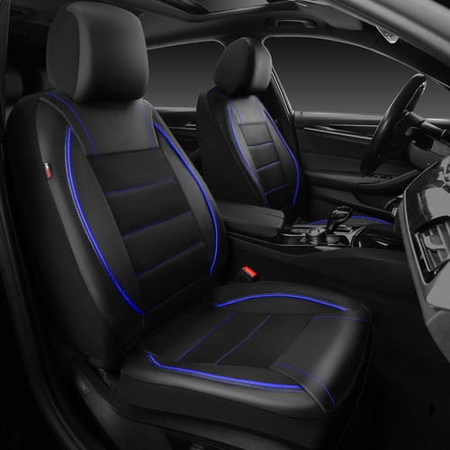 Car Pass Universal Fit Piping Leather Two Front Seat Covers, Waterproof ...