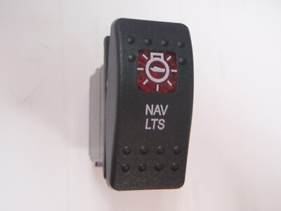 NAVIGATION LIGHTS SWITCH NAV LIGHT CARLING V1D1 1 RED LENS BLACK ...