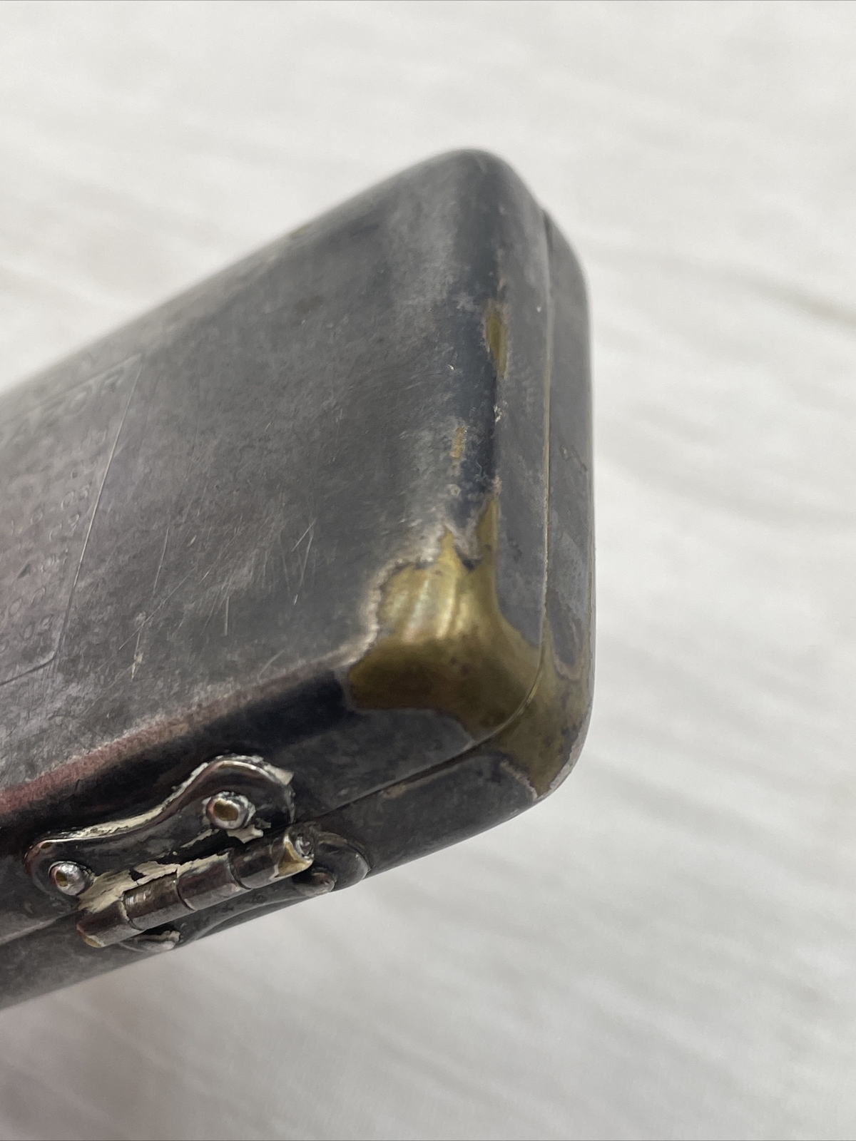 King Gillette Silver Plated Metal Safety Razor Box Pocket Edition Case ...