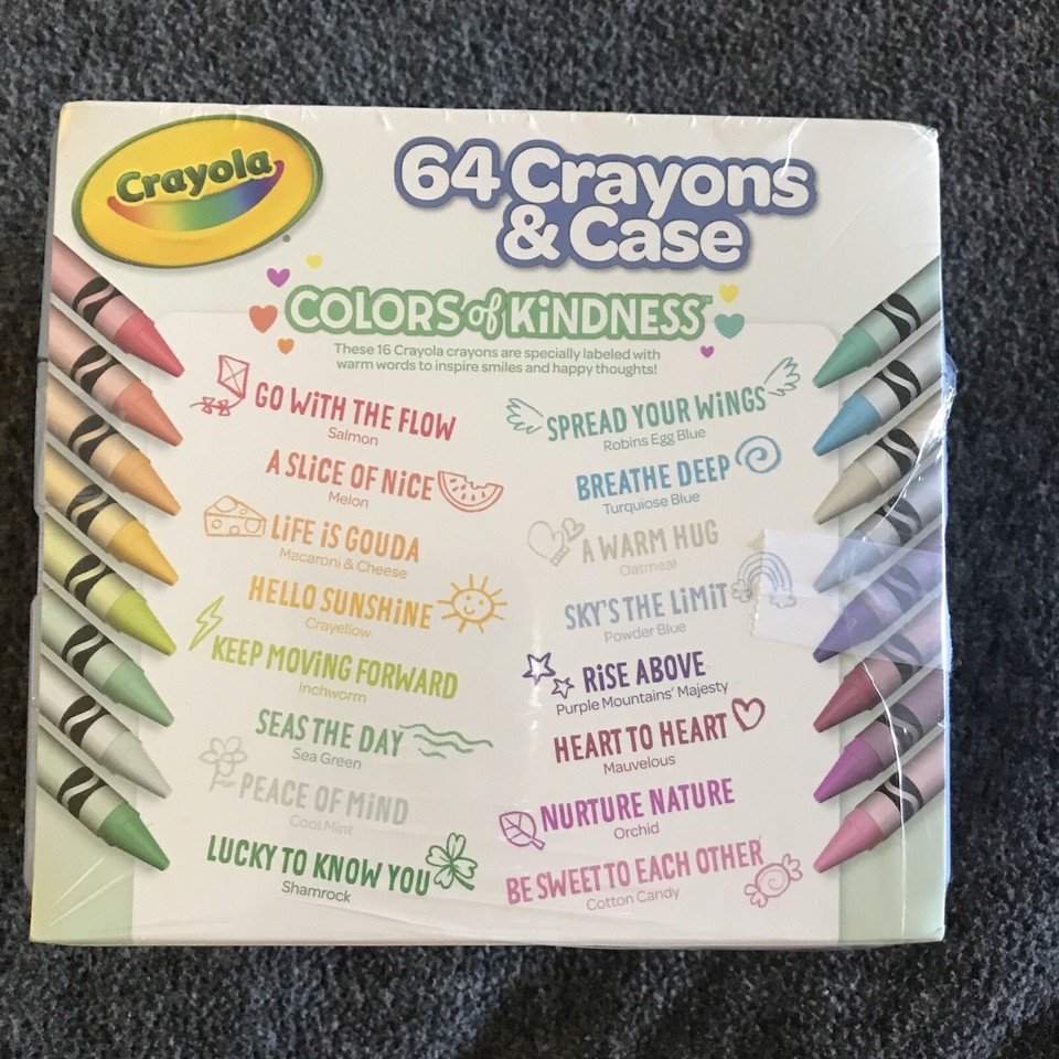 Crayola 64 Crayons & Case Powder Blue Case, Brand New. | eBay