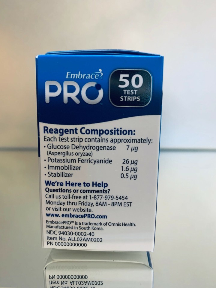 Embrace Pro Blood Glucose Test Strips 600 Count. EXP 02/2027 FREE ...