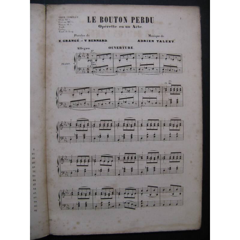 Talexy Adrien Lost Button Operetta Singing Piano 1874 | eBay UK