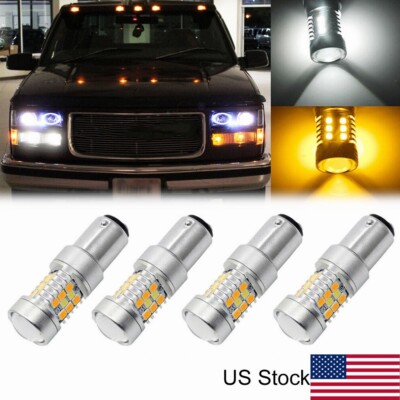 For Chevy GMC C/K1500 2500 Yukon 2357 Switchback LED Turn Signal Light ...