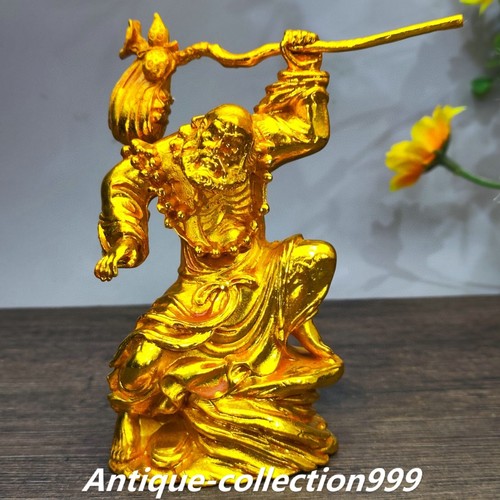5"China Dynasty Copper Gilt Rohan lohan Arhat Damo Buddha Parcel ...
