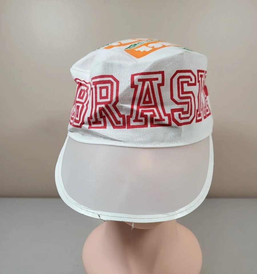 Vintage Orange Bowl Miami Florida Nebraska Huskers Sun Visor Cap | eBay