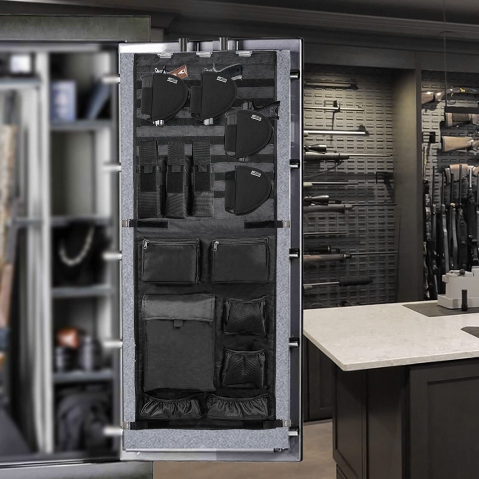 Gun Safe Door Organizer,Molle Gun Safe Door Panel Organizer with Pistol ...