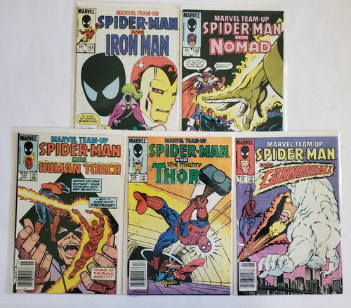 Marvel Team Up, Spider-man #145 #146 #147 #148 #149 1984 & 85 Marvel 5 ...