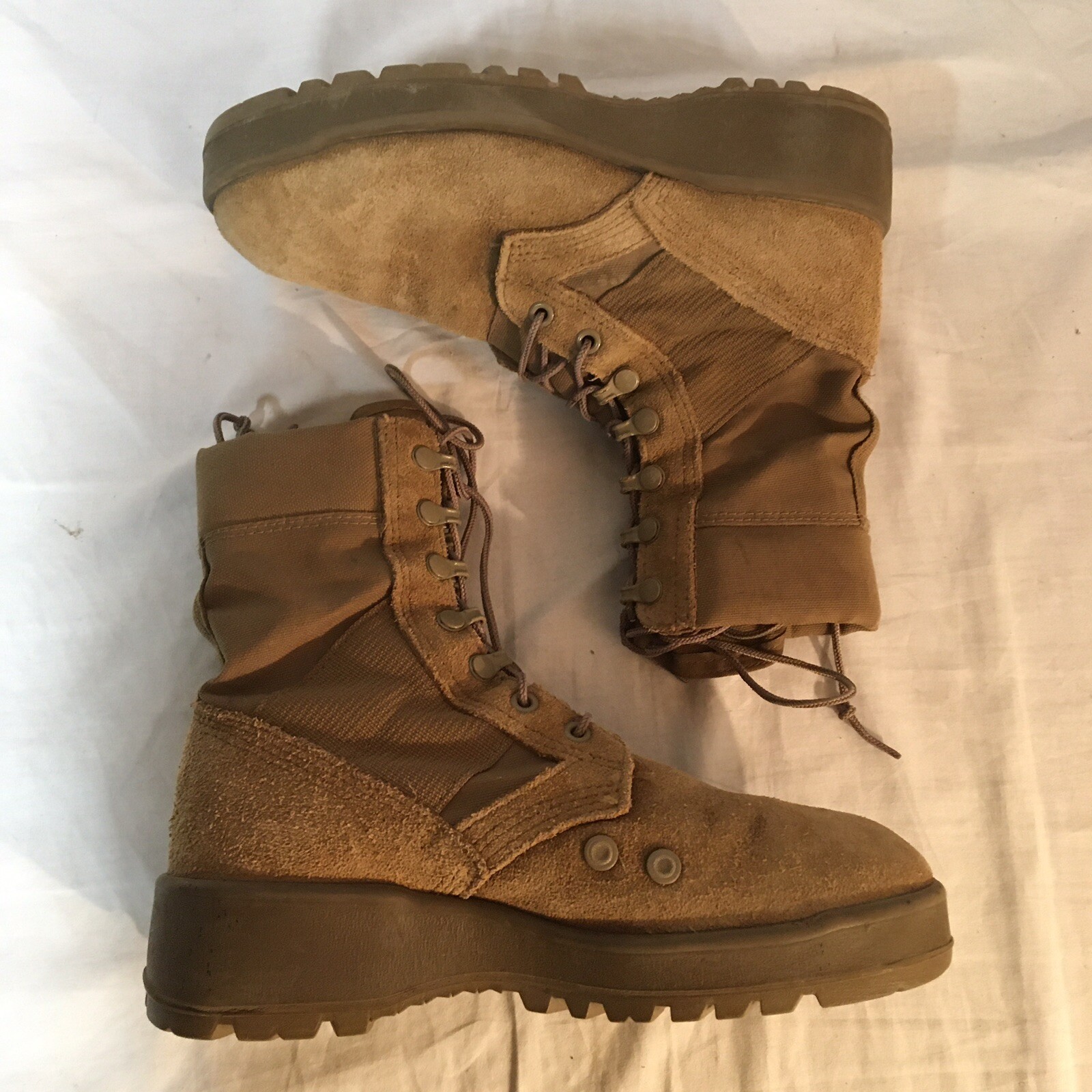 USGI Army Desert Combat Boots Vibram Soles Mens 5XW 5 XW Coyote Khaki ...
