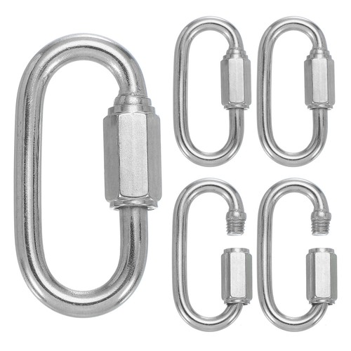 5 Pcs M5 3/16" 304 Stainless Steel Quick Link Chain Connector 648 LBS ...