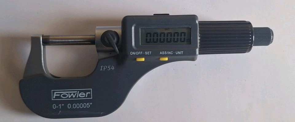 Fowler Electronic Micrometer 54-850/860 Series 0-1” 0.00005” | eBay