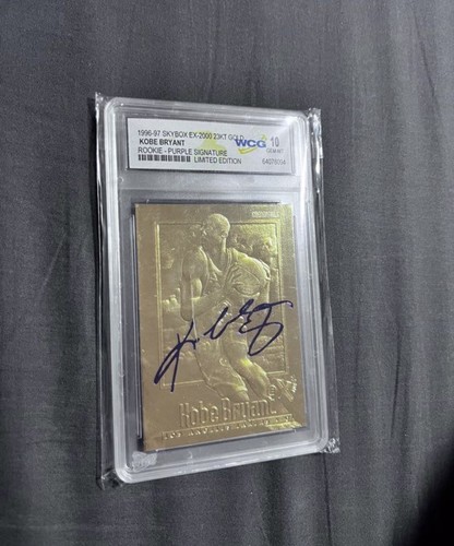 1996-97 Fleer 23kt Gold Kobe Bryant Rookie Card Purple Signature WCG ...