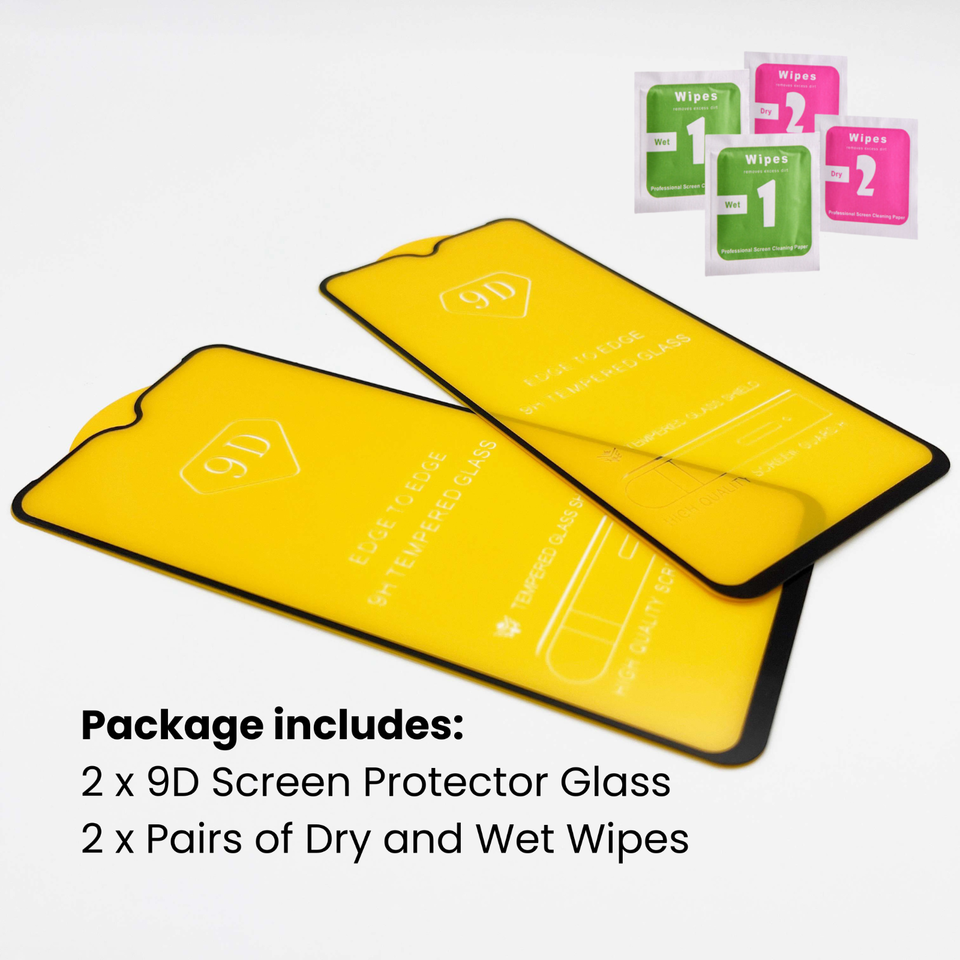 2 Pack 9D Screen Protector for iPhone X XS XR 11 12 13 14 15 16 PRO MAX ...