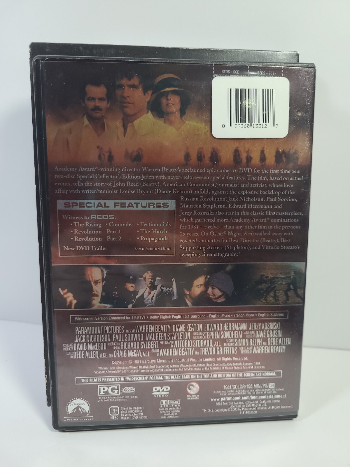 Reds (DVD, 2006, 2-Disc Set, 25th Anniversary Edition, Slipcover ...