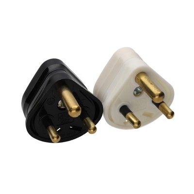 2 Amp 3 Pin MINI Round Pin Boat Caravan Motorhome Small Mains Plug ...