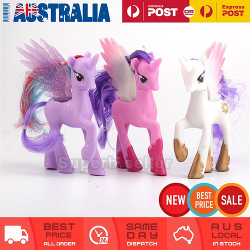 3x Large My Little Pony Cake Topper Figure Figurine Decor Toy Set Kids ...