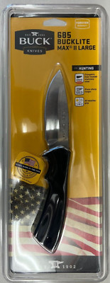 Buck 685 Bucklite Max II Large Fixed Blade Drop Point Polyester Sheath ...
