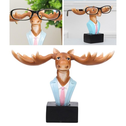 Lovely Moose Eyeglasses Holder Stand Moose Figure for Office Desk Home ...
