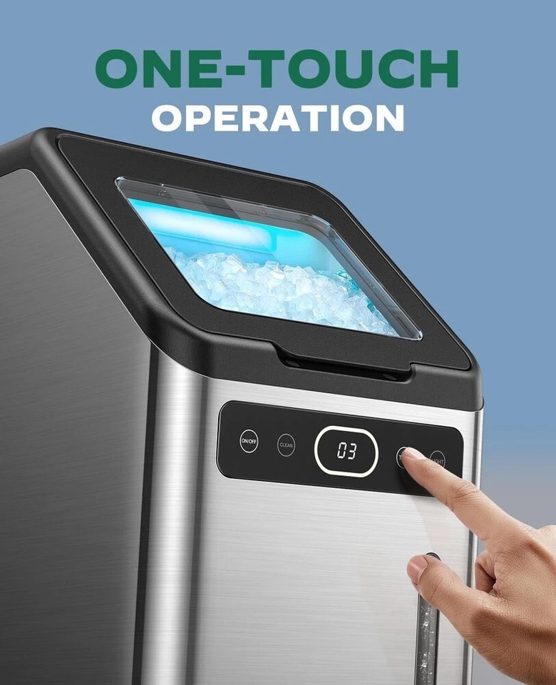 Silonn Nugget Ice Maker - Timer Ice Machine with Self-Cleaning, 44lbs ...