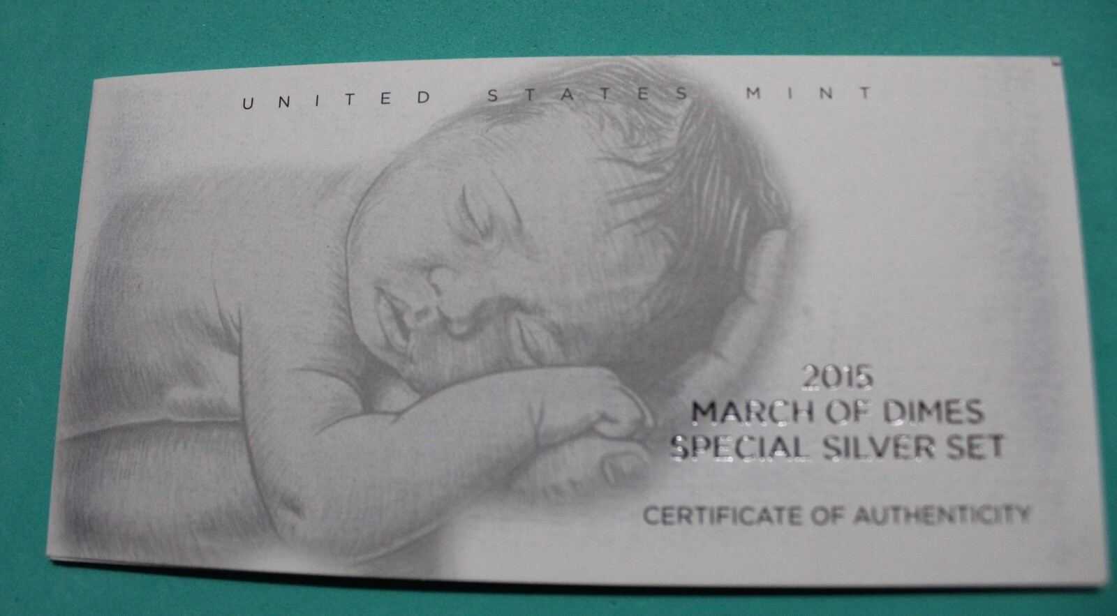 2015 MARCH OF DIMES SPECIAL 3 COIN SILVER SET w/ REVERSE PROOF DIME "P ...
