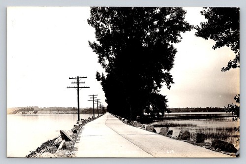 RPPC Road Sandbar Bridge South Hero Vermont Real Photo P73 | eBay