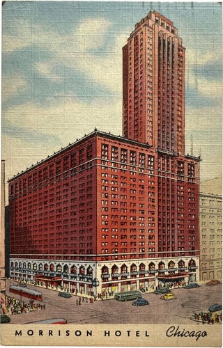 Morrison Hotel, Chicago, Illinois, vintage post card 1947 | eBay UK