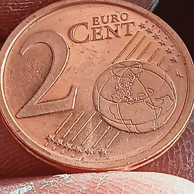 2002 2 CENTS EURO COIN GERMANY, POLISHED PLATER , RARE..FOR COLLECTOR ...