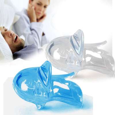 Anti Snoring Tongue Device Silicone Sleep Apnea Aid Stop Noise Sleeve ...