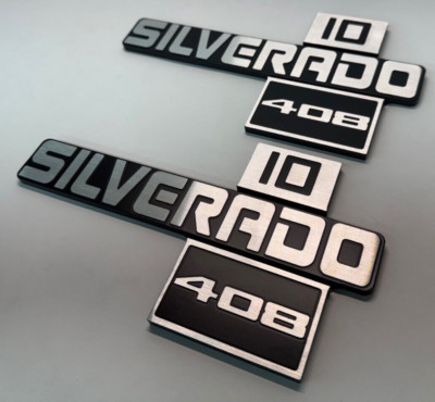 Emblem Custom Billet Front Fender Silverado '408' Chevrolet Truck 1981 ...