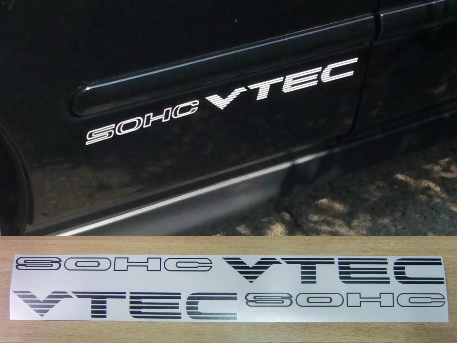 X Sohc Vtec Side Panel Stickers Decals Jdm Honda Civic 92 00 Hatchback