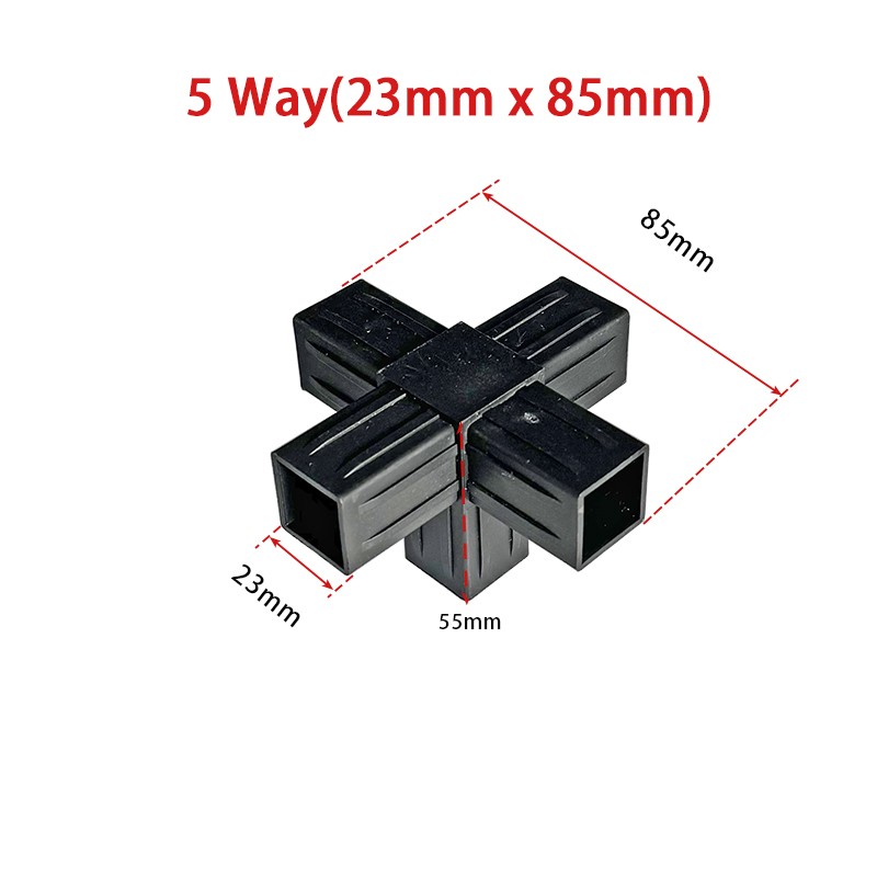 3/4/5 Way Corner Tube Connector L Plastic Connectors Square Tube Joint ...